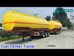 Carbon Steel Fuel Tanker Trailer Semi 40000L Volume For Diesel Transport