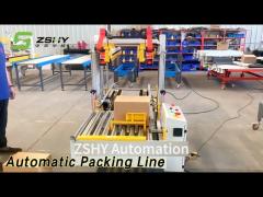 Sealing Automatic Packing Line Air Source 600W For Carton Box