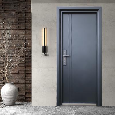 China Custom Designed Safe Features Steel Door 70mm Polymer Home Entrance for sale