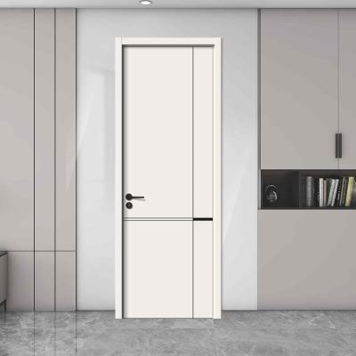 China Push Pull Modern Wooden Doors Sound Insulated Solid Wood Interior Door For Home Hotel for sale