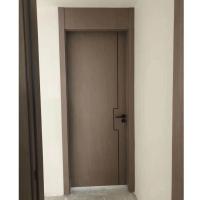 China Manual Complete Solid Wood Door Set With Frame Screen Modern Interior Door for sale