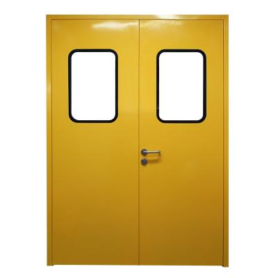 China Custom Single Leaf Cleanroom Door Tempered Glass For Hospitals for sale