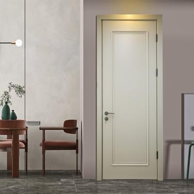 China Custom Thickness Solid Wood House Door Manual Opening Modern Interior Entry Doors for sale