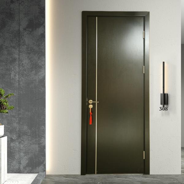 Quality Push-Pull Wooden Bedroom Door  Modern Sliding Design  Interior Ready for sale