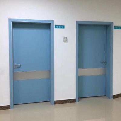 China Airtight Manual Hospital Clean Room Door Powder Coated Steel Medical Door for sale