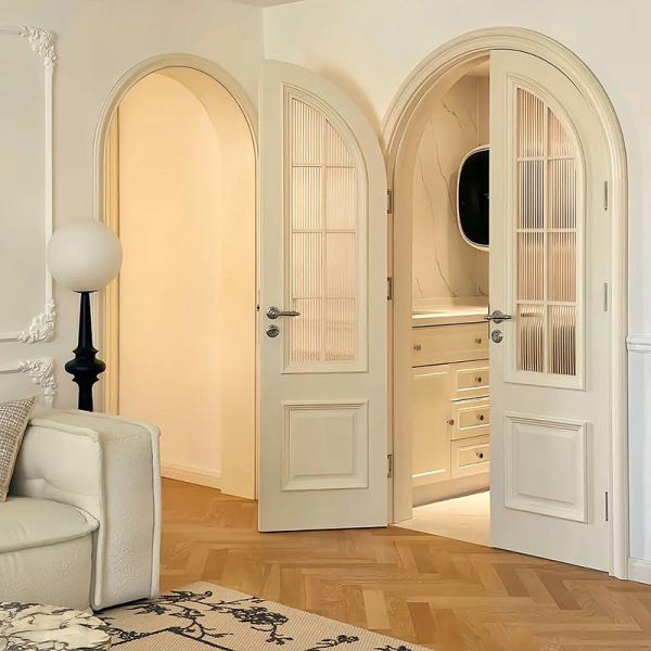 Quality Flat Frame Lacquer Interior Doors Modern Solid Wood Entry Doors for sale