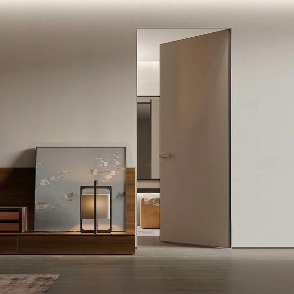 Quality Soundproof Wooden Bedroom Doors Flat Frame Design Interior Wood Doors for sale