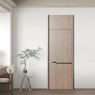 China Bedroom Bathroom Wooden Door Flat Frame Solid Wood MDF Door for sale