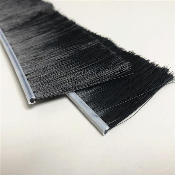 Quality Durable Metal Channel Strip Brushes Dust Proof Windproof Nylon Door Bottom Brush for sale