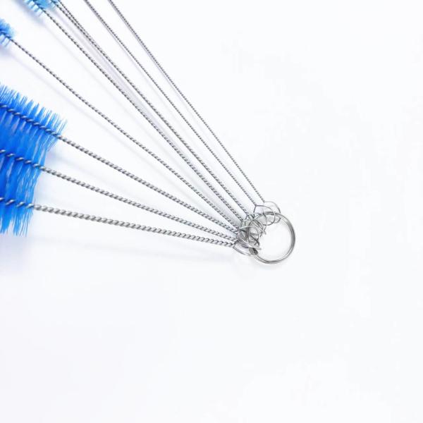 Quality 10 PCS Set Twisted Drinking Straw Cleaner Brush Nylon Pipe Tube Cleaner Brush for sale