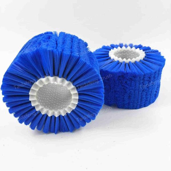 Quality Nylon Cylinder Roller Brush Zig Zag Modular Segment Brush For Food Industry for sale