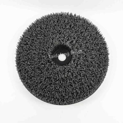 China High Density Abrasive Nylon Round Disc Brush Polishing And Deburring Wire Brush for sale