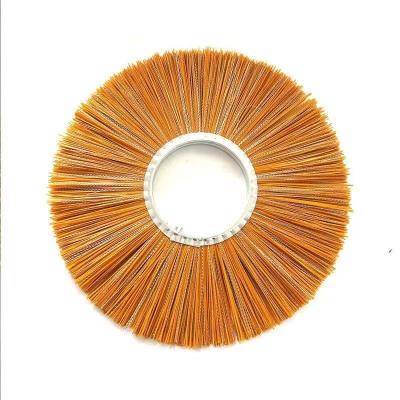 China Sweeper PP Street Cleaner Brush Wafer Brush Road Sweeping Brush With Steel Flat Ring for sale
