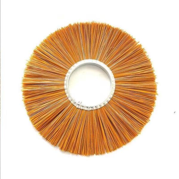 Quality Sweeper PP Street Cleaner Brush Wafer Brush Road Sweeping Brush With Steel Flat Ring for sale