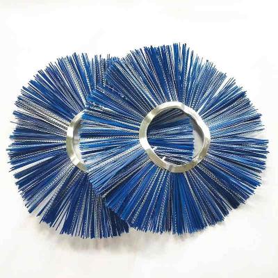 China PP Spring Stainless Steel Road Sweeper Brushes Wire Wafer Brushes For Sweepers for sale