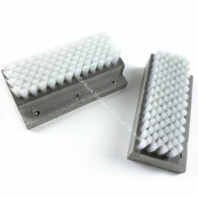 China Nylon Filament Lath Brush White Bristle PVC Base Industrial Cleaning Dust Removal for sale