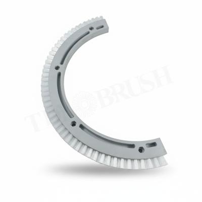China Semicircle Industrial Plate Brush with Nylon Bristles Curved Mountable Brush for Equipment Surface Cleaning for sale