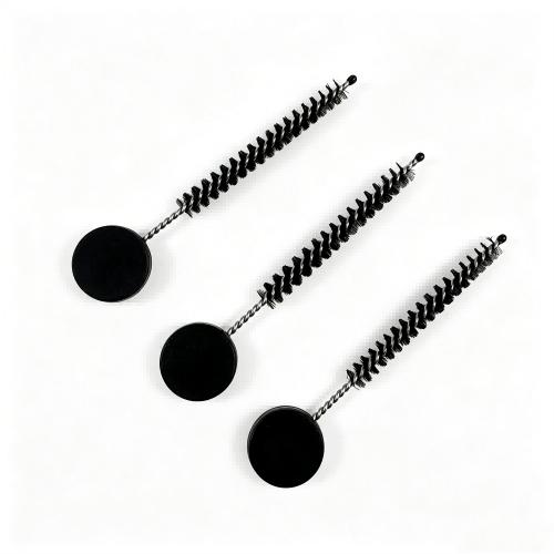 Quality Precision Nozzle Tube Brush With Stop Disc Nylon Bristle and Twisted Stainless Steel Wire Core for Small Tube Internal Cleaning for sale