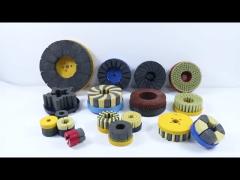 Flexible de 10 pulgadas Dia Abrasivo de Nylon Hub Cepillo Depuradora de la máquina ATB Turbo Cepillo de limpieza