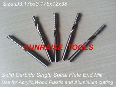 China Single Flute End Mill D3.175mm for sale