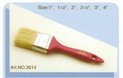 China Plastic handle pure natural bristle Chinese bristle synthetic mix paint brush No.3014 for sale
