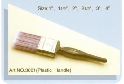 China Plastic handle pure natural bristle Chinese bristle synthetic mix paint brush No.3001 for sale