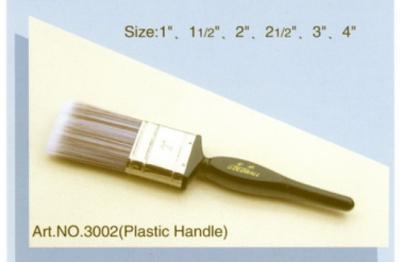 China Plastic handle pure natural bristle Chinese bristle synthetic mix paint brush No.3002 for sale