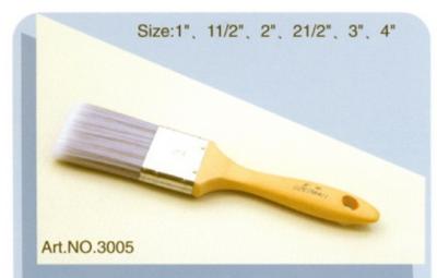 China Polyester handle pure natural bristle Chinese bristle synthetic mix paint brush No.3005 for sale