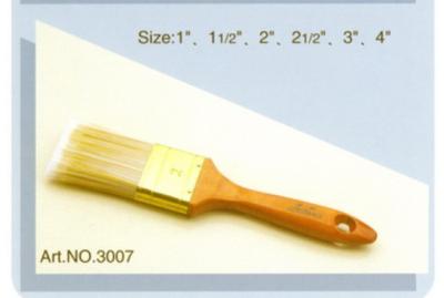 China Polyester handle pure natural bristle Chinese bristle synthetic mix paint brush No.3007 for sale