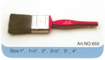 China High quality different size wooden handle pure bristle paint brush No.655 for sale