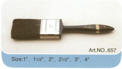 China Best quality factory made different size wooden handle pure bristle paint brush No.657 for sale