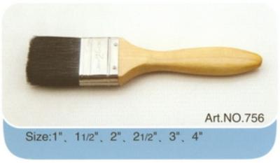 China Factory made plastic or wooden handle pure bristle high quality paint brush No.756 for sale