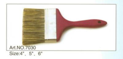China High quality plastic handle pure bristle Mixed tapered filament paint brush No.7030 for sale