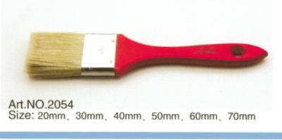 China Red wooden handle pure bristle PET/PP synthetic fiber or non-synthetic paint brush No.2054 for sale