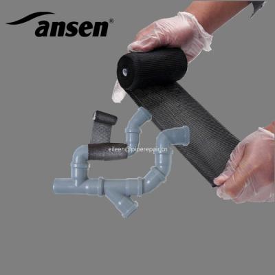 China High Strength Leak Fix Tape Quick Bonding Pipe Repair Bandage Fiberglass Wrap Repair Tape For Oil Water Pipeline for sale