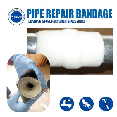 China Epoxy tape bandage strong fiber glass repair tape for gas and water pipe leak crack for sale