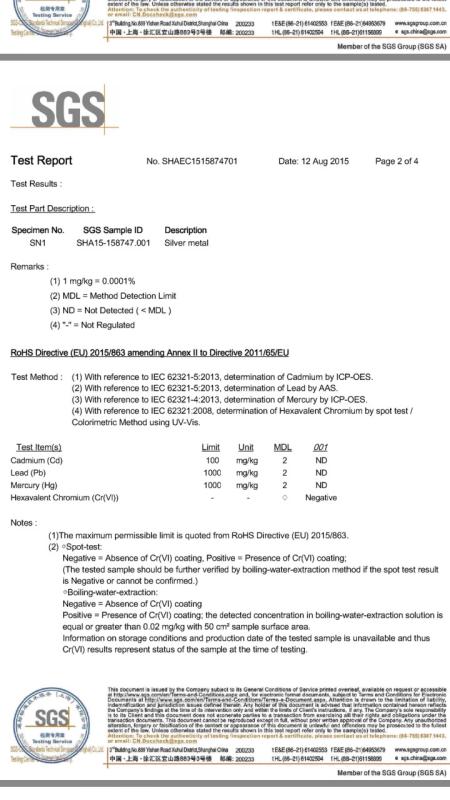 SGS报告-纯镍丝 - Ohmalloy Material Co.,Ltd