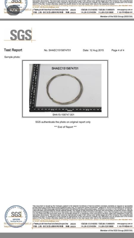 SGS报告-纯镍丝 - Ohmalloy Material Co.,Ltd