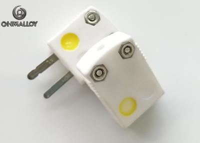 China Ceramic Thermocouple Miniature Connector K Type Chromel Alumel Pin 500℃ Continuous Use for sale