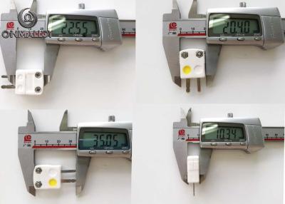 China Ceramic Thermocouple Miniature Connector K Type Chromel Alumel Pin 500℃ Continuous Use for sale