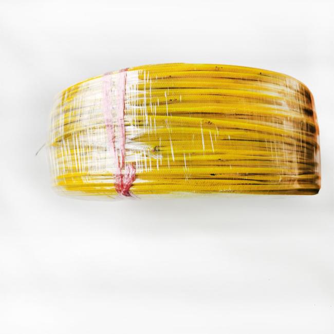 1.29mm*2 K type thermocouple extension cable with yellow fiberglass insulation