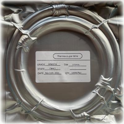 China Diameter 0.5mm Tungsten Rhenium Thermocouple Wire Pickled Surface for sale