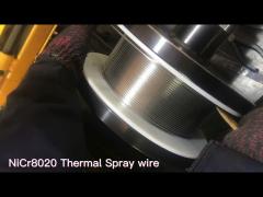 1.6mm NiCr80/20 alambre de rociado térmico equivalente a Tafa 06C METCO Níquel # 30 Praxair 80/20