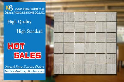 Cina Materiali da costruzione quadrati di legno della piastrella per pavimento di marmo di pietra naturale del mosaico in vendita