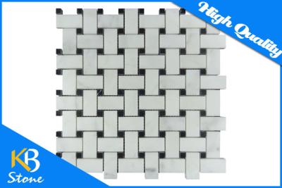 Китай Восточные белые отполированные плитки мозаики мрамора Basketweave поливают пол/лист плитки настила продается