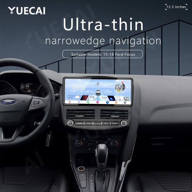 12.3-inch Android car DVD player for Ford Focus dashboard installation