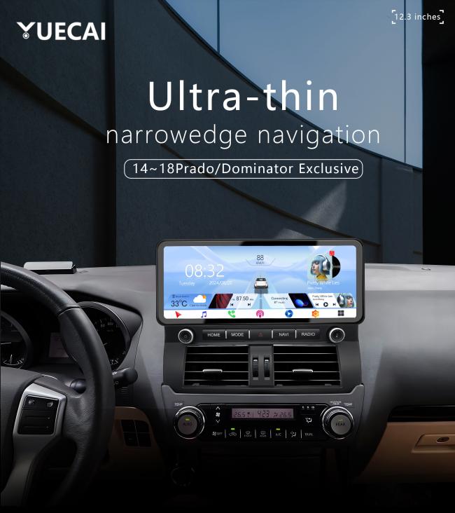 12.3 inch Android head unit for Prado/Dominator dashboard installation