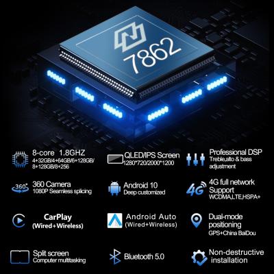 China High Definition Bluetooth Audio Car DVD GPS CarPlay Android Vehicle Navigation System for sale