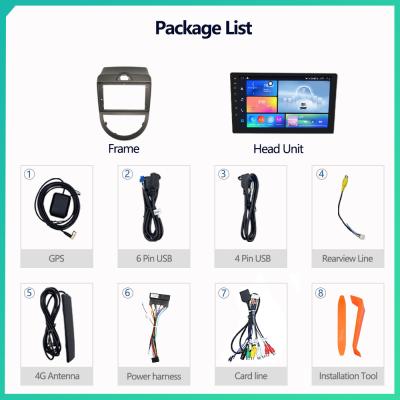 China Yuecai 9inch Iron GrayTouch Screen Display Ips/Qled/2k Car Dvd Player Gps Navigation System Head Unit for KIA SOUL 2008-2012 with Carplay/Auto and DSP for sale