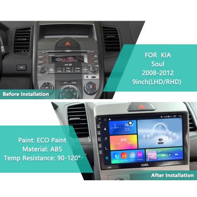 China Yuecai 9inch Iron GrayTouch Screen Display Ips/Qled/2k Car Dvd Player Gps Navigation System Head Unit for KIA SOUL 2008-2012 with Carplay/Auto and DSP for sale